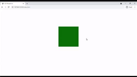 comment définir la perspective d où un élément est visualisé en css
