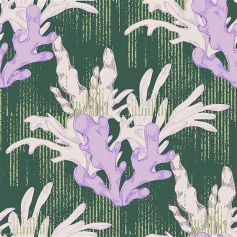 Premium Vector Hand Drawn Corals Seamless Pattern