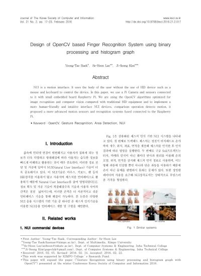 design of opencv based finger recognition system using binary processing and histogram graph