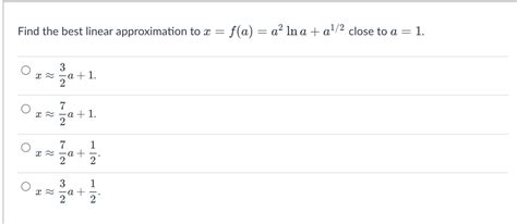 Solved Find The Best Linear Approximation To