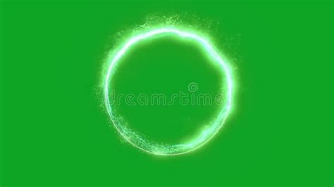 Magical Circle Particle Ring Vfx On Green Screen Stock Video Video Of