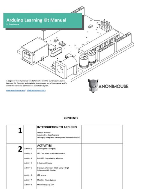 arduino learning kit manual pdf arduino electric motor