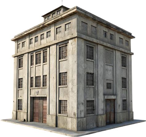 Raw Concrete Building With Minimalist Architecture Style Stock Image Illustration Of Simple