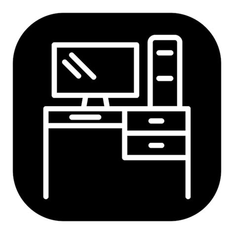 Premium Vector Computer Table Vector Icons