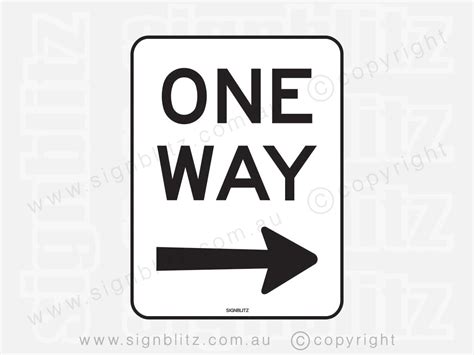 R R Sign One Way Right Signblitz