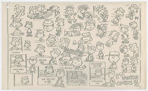 Peanuts Model Sheet Set Id Julypeanuts17517 Van Eaton Galleries