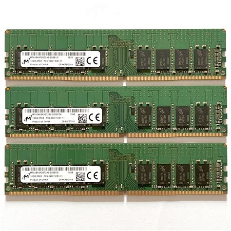 Micron Ddr4 16gb 2400mhz Ecc Udimm Ram 16gb 2rx8 Pc4 2400t Ee1 11 Desktop Server Memori 
