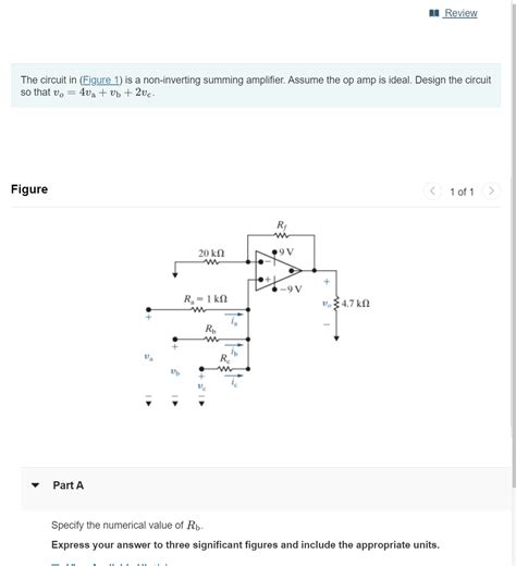 solved the circuit in figure 1 is a non inverting summing