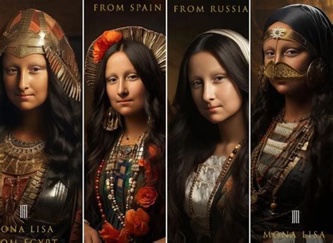 رونمایی از تابلوی مونالیزا با لباس هایی از سراسر جهان