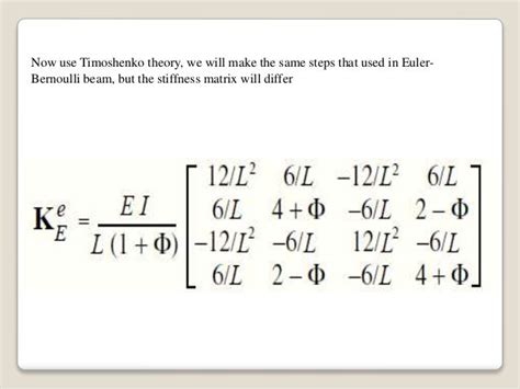 Timoshenko Beam Element