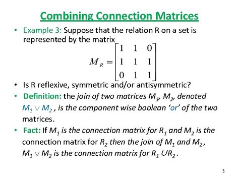 8 3 Representing Relations Connection Matrices Let R