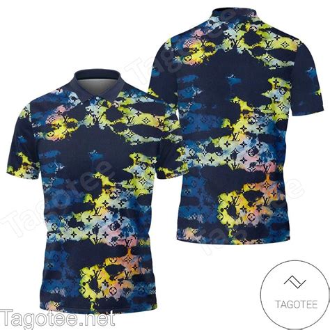 Louis Vuitton Monogram Tie And Dye Printed Polo Shirt Tagotee