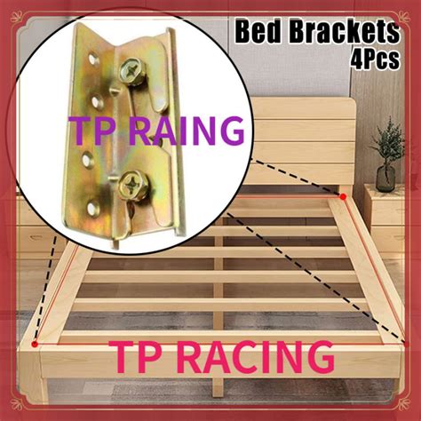 4pcs Bed Bracketsbed Rail Bracketsbedrail Fittingsheavy Duty Non