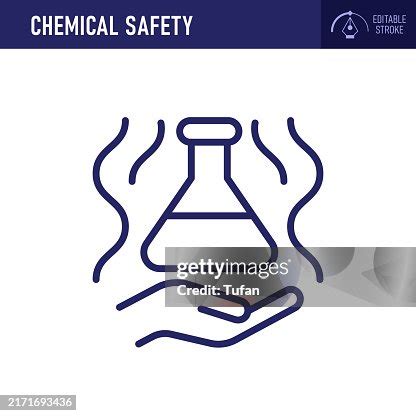 Chemical Safety Icon Flask Laboratory Science Experiment Protection