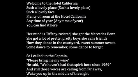 Hotel California Lyrics What Is Colitas At Nathan Brodzky Blog