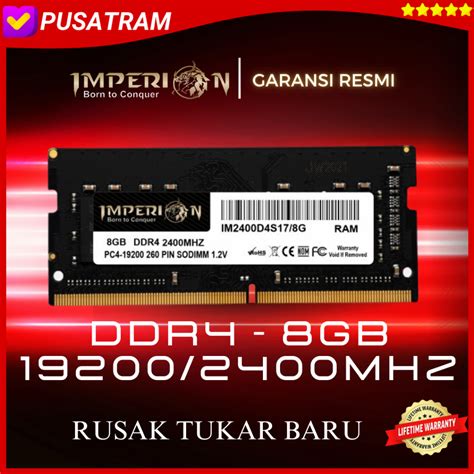 Jual Ram Imperion Ddr4 8gb 2400 Mhz Pc19200 Ram Laptop Sodimm Garansi