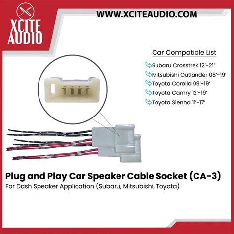 Plug And Play Pnp Speaker Cable Socket Pair Shopee Malaysia