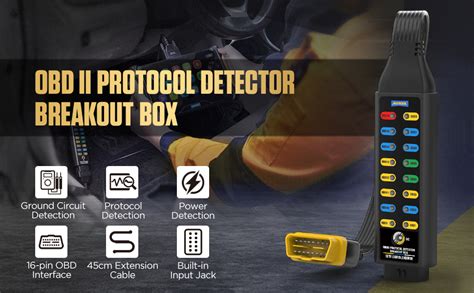 Autool Obd2 Breakout Box Automotive Obdii Protocol Monitor Car 16 Pin Can Power Ground Detector
