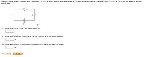 Solved The Figure Below Shows A Capacitor With Capacitance