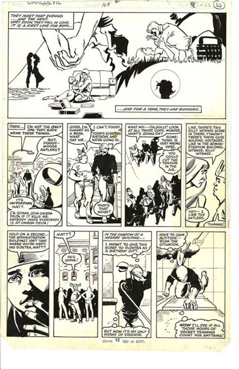 Frank Miller Daredevil 168 Pg 12 In Kevin Onos Frank Miller Comic Art Gallery Room