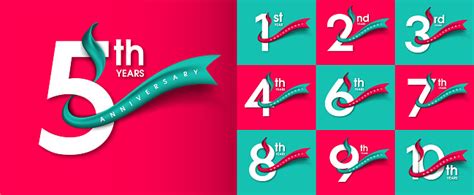 주년 기념 엠 블 럼의 설정 기념일 템플릿 디자인 웹 게임에 대 한 크리에이 티브 포스터 소책자 전단지 전단지 잡지 초대 카드 9세기에 대한 스톡 벡터 아트 및 기타 이미지