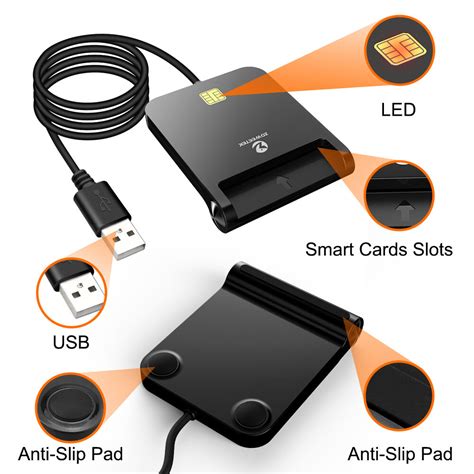 Zoweetek 12026 8 Usb Type C Smart Chip Card Reader Iso 7816 Emv Reader Id Ic Card Atm Credit