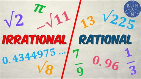Rational And Irrational Numbers Explained With Examples Bhnmath Youtube