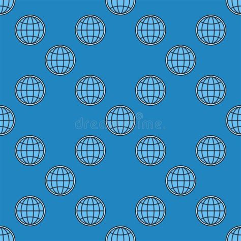 World Globe Vector Earth Blue Seamless Pattern Stock Vector Illustration Of Endless Icon