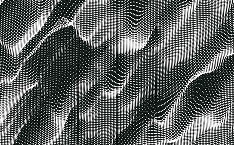 Dotwork Swoosh Pattern Vector Background Black Grunge Noise Stipple Dots Wave Sand Grain