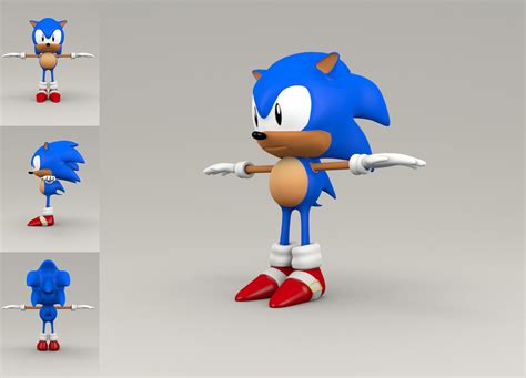 Blender Sonic 3d Model Благин Костя