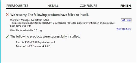 Unable To Download Workflow Manager 10 Refresh Cu2 Error Downloaded File Failed Signature