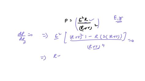 If A Resistor Of R Ohms Is Connected Across A Battery Of E Volts With Internal Resistance R Ohms