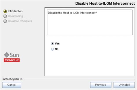 Uninstall Hardware Management Components Using Gui Mode