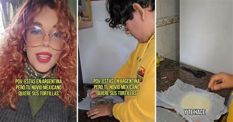 Mexicano Usa Harina De Arepas Para Hacer Tortillas Y Comer Asado Con La