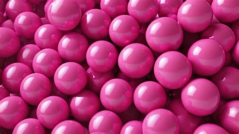 Premium Photo Falling Pink Soft Spheres Random Sizes Balls 3d Rendering Picture