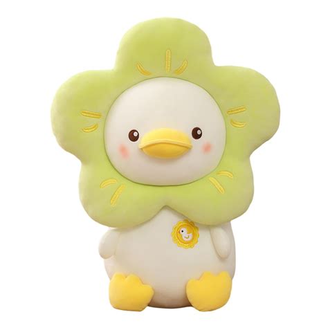 Duck Plush Toy Pp Cotton Fully Filled Lovely Flower Duck Plushie Sleep Pillow Cartoon