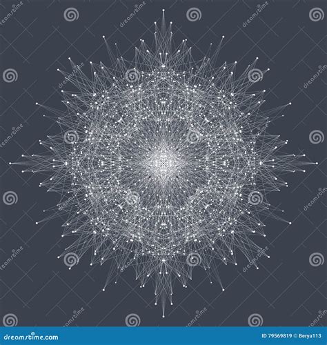 Fractal Element With Compounds Lines And Dots Big Data Complex Graphic Abstract Background