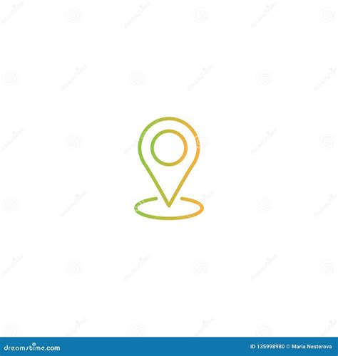 Outline Location Icon Gps Pointer Map Pin Stock Illustration Illustration Of Location