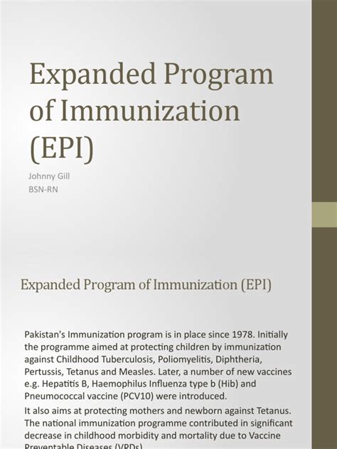 Expanded Program Of Immunization Epi Pdf