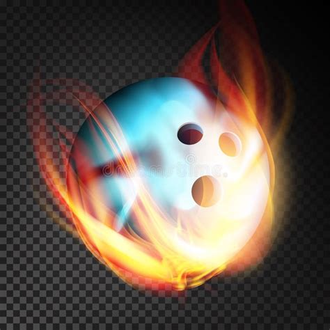 Bowling Ball Vector Realistic Bowling Ball In Burning Style On
