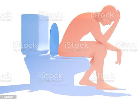 화장실을 사용하여 앉아있는 인간의 실루엣의 3d 그림 위통에 대한 스톡 사진 및 기타 이미지 위통 대변 보기 3차원 형태