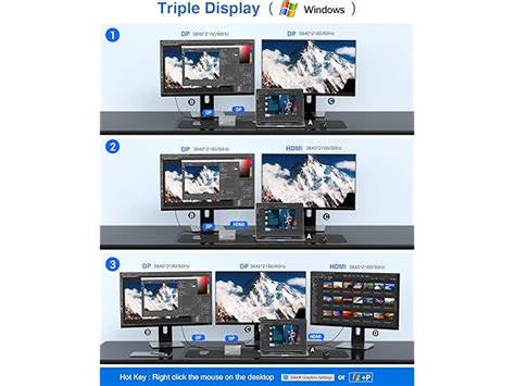 Totu In Usb C K Triple Display Docking Station