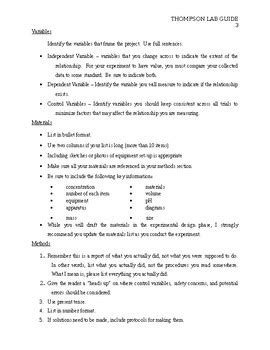 Formal Lab Report Template By AdvancedScience TPT