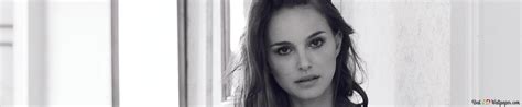Natalie Portman Monochrome Bg 4k Wallpaper Download