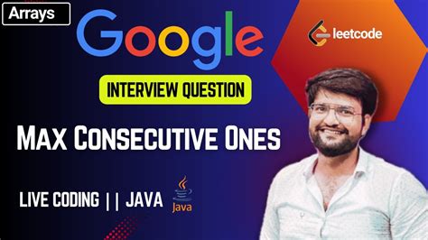 Q485 Max Consecutive Ones From Leetcode Easy To Understand Java Youtube