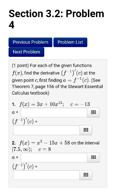 Solved 1 Point For Each Of The Given Functions F X F X Chegg Com