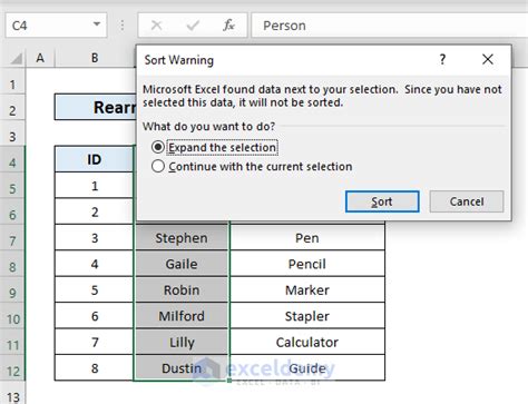 How To Rearrange Columns Alphabetically In Excel 5 Methods