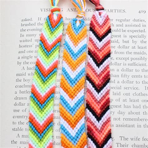 Chevron Beaded Bracelet Etsy