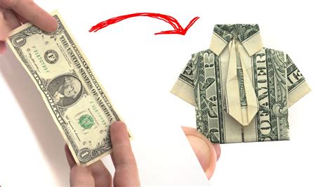 How To Make A Shirt Dollar Bill Origami Easy Diy Origami Money Shirt