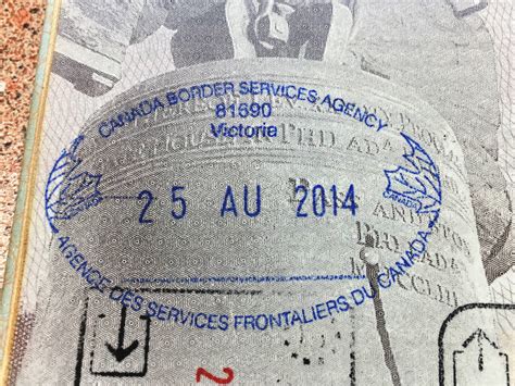 Victoria Canada Passport Stamp Married With Wanderlust